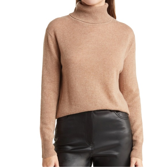 360 Cashmere | Sweaters | Nwt 36 Cashmere Catelynn Turtleneck In Vicuna ...